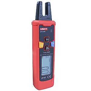 UNI-T AC/DC Open Jaw fork meter 60A 600V auto-ranging True RMS Electrical Tester Non-Contact Voltage Meter UT256