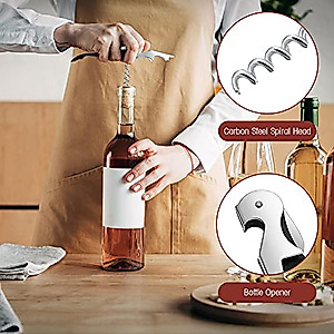 16 Pieces Wine Keys Opener Black Travel Corkscrew Wine Opener Waiter Corkscrew Wine Opener Beer Bottle Opener Bartender Key Wine Opener for Home Office Kitchen Restaurant Bar Applications