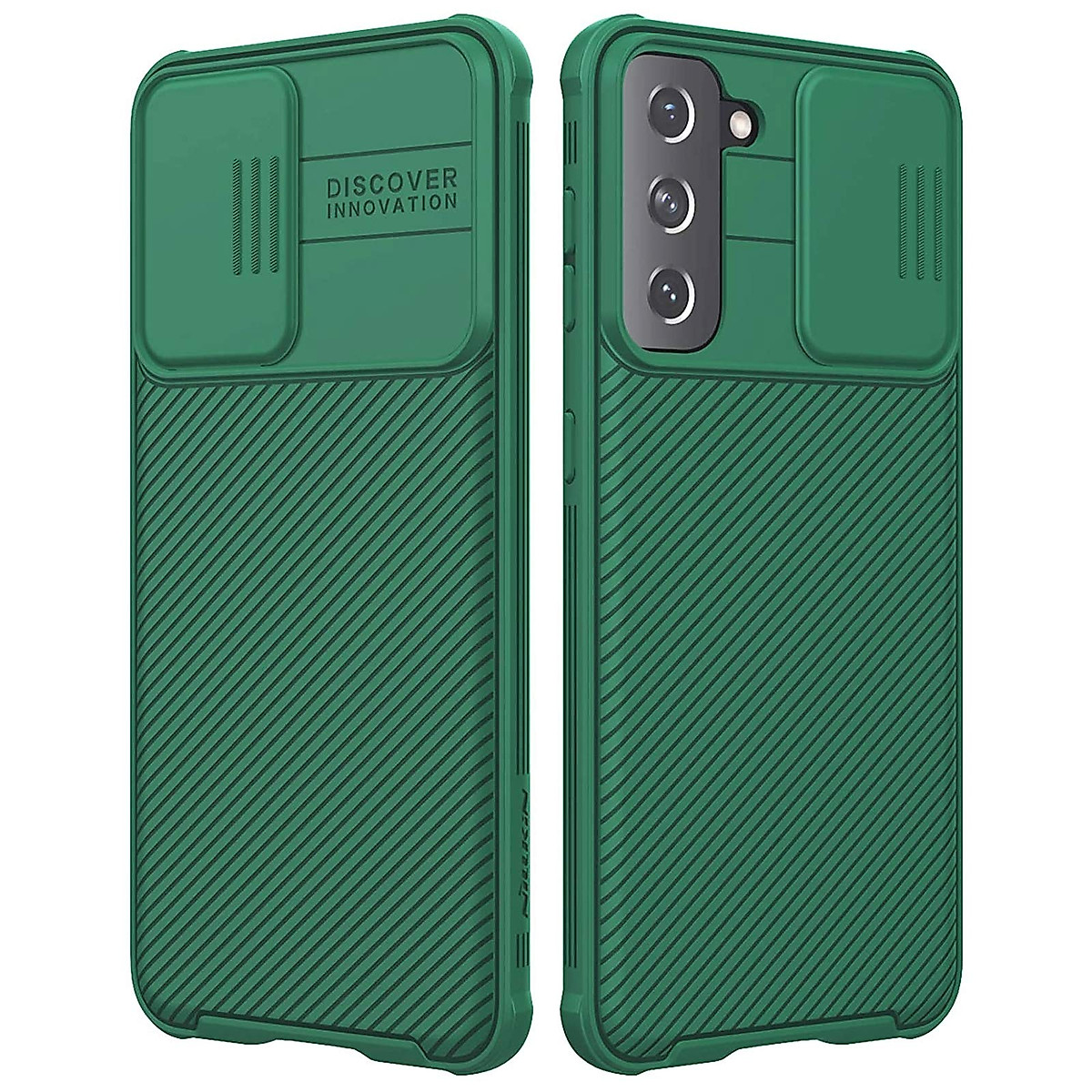 CloudValley for Samsung Galaxy S21 Case with Camera Cover, Full-Body Protective & Slim Fit, Camera Protection Case Only for Samsung Galaxy S21 5G 6.2 inch (2021 Release)-Green