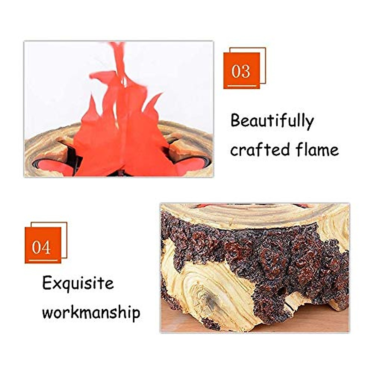 Halloween Lantern Halloween Pumpkin Lantern LED Flame Light, Simulation Bonfire Electronic Flame Lamp Flame Effect Fire Place Ornaments Home Decor For Garden Landscape Halloween Pathway Patio