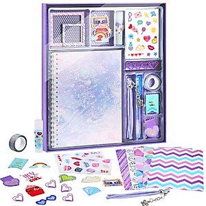 Gifts for Girls Age of 8 9 10 11 12 13 Years Old and Up, Personalized Diary Stuff for Tweens Teens, DIY Journal Set, Decorate Your Planner/Organizer, Journaling Arts Craft Kit, Ideal Girls Toy