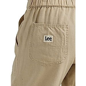 Lee Women's Ultra Lux Mid-Rise Pull-On Crop Capri Pant, Pioneer Beige
