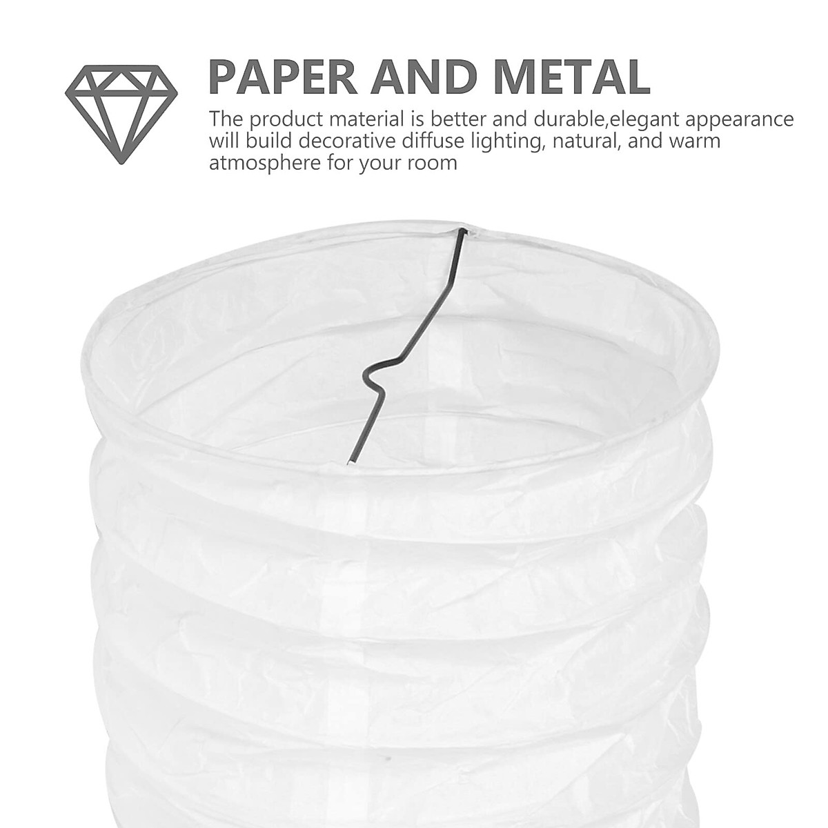 Totority Paper Floor Lamp Shades Japanese Style Standing Lampshade White for Living Room Floor Lamp Shade