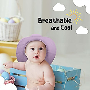 Protective Baby Sun Hat with UPF 50+ Protection Adjustable Infant Summer Beach Bucket Hats for Boy & Girl Breathable Toddler Swim Pool Play Sunhat with Wide Brim 2-5 Years Lavender (50-54 cm)
