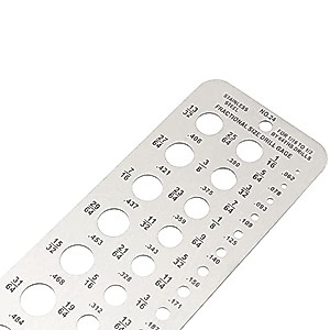 Diameter Gauge RLECS Stainless Steel Diameter Gauge Wire Thickness Measurer Tester Ruler DIY Drill Measurement Gauge Tool