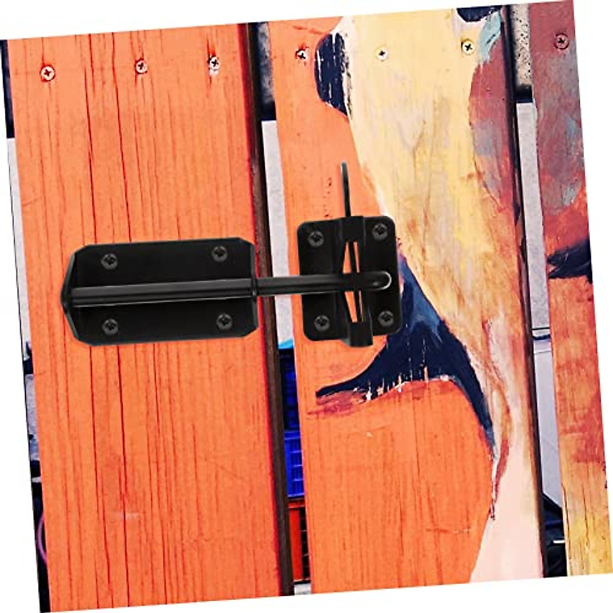 ULTECHNOVO 1 Set Plug Heavy Duty Hinge Outdoor Hooks Door Chain Lock Heavy Duty Gate Handles Locking Gate Latch Gate Latch Pull Latch Hook Gate Hinges for Wooden Fences Heavy Duty Steel Metal