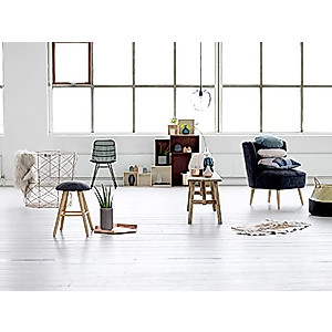 Bloomingville Handwoven Seagrass Folding Basket with Handles, Natural and Black