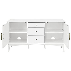 Crosley Furniture Landon Buffet and Large Console, White