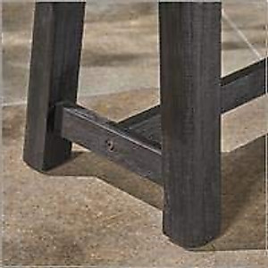 Christopher Knight Home Toby Outdoor Acacia Wood Bench, Sandblast Teak Finish and Black