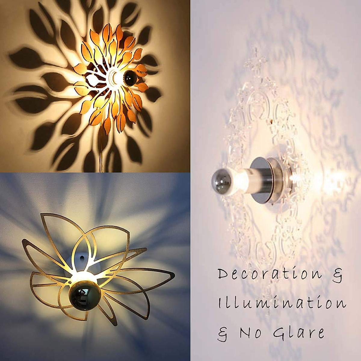 ARGANOL Half Gold Light Bulb 6W (60 Watt Equivalent), Dimmable Gold Tipped Light Bulb, G25/ G80 Globe Shape 2700K Warm White Decorative LED Edison Bulb, E26 Base Pack of 4