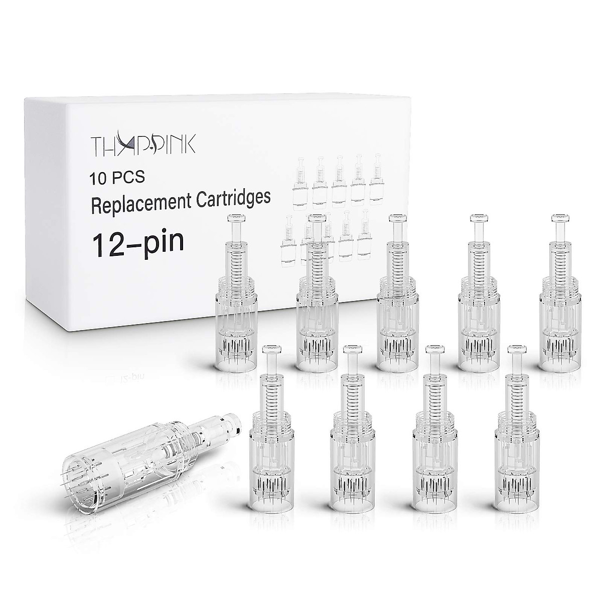 THAPPINK 12 Pins Replacement Cartridges 10Pcs