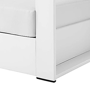 Modway Tahoe Modern Fabric/Aluminum Outdoor Armchair in White