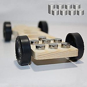 Tungsten Wood Car Weights 3.25oz Cylindrical Tungsten Weights Kit for Pine Race Wood Car, 14 Pieces Incremental Cylinders Weight to Optimize Your Wood Car Speed 4 Sizes