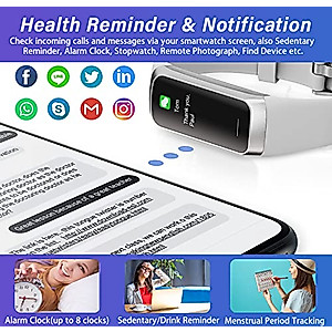 Slim Fitness Tracker for Women Men, 1.1" AMOLED Screen Fitness Watch, 24/7 Heart Rate /Blood Pressure /SpO2 /Sleep Monitor, 5 ATM Waterproof Step Calorie Counter Sports Band for iOS Android