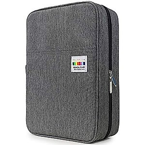 YOUSHARES Big Capacity Colored Pencil Case - 300 Slots large Pen Case Organizer with Multilayer Holder for Prismacolor Colored Pencils & Gel Pen (Grey)