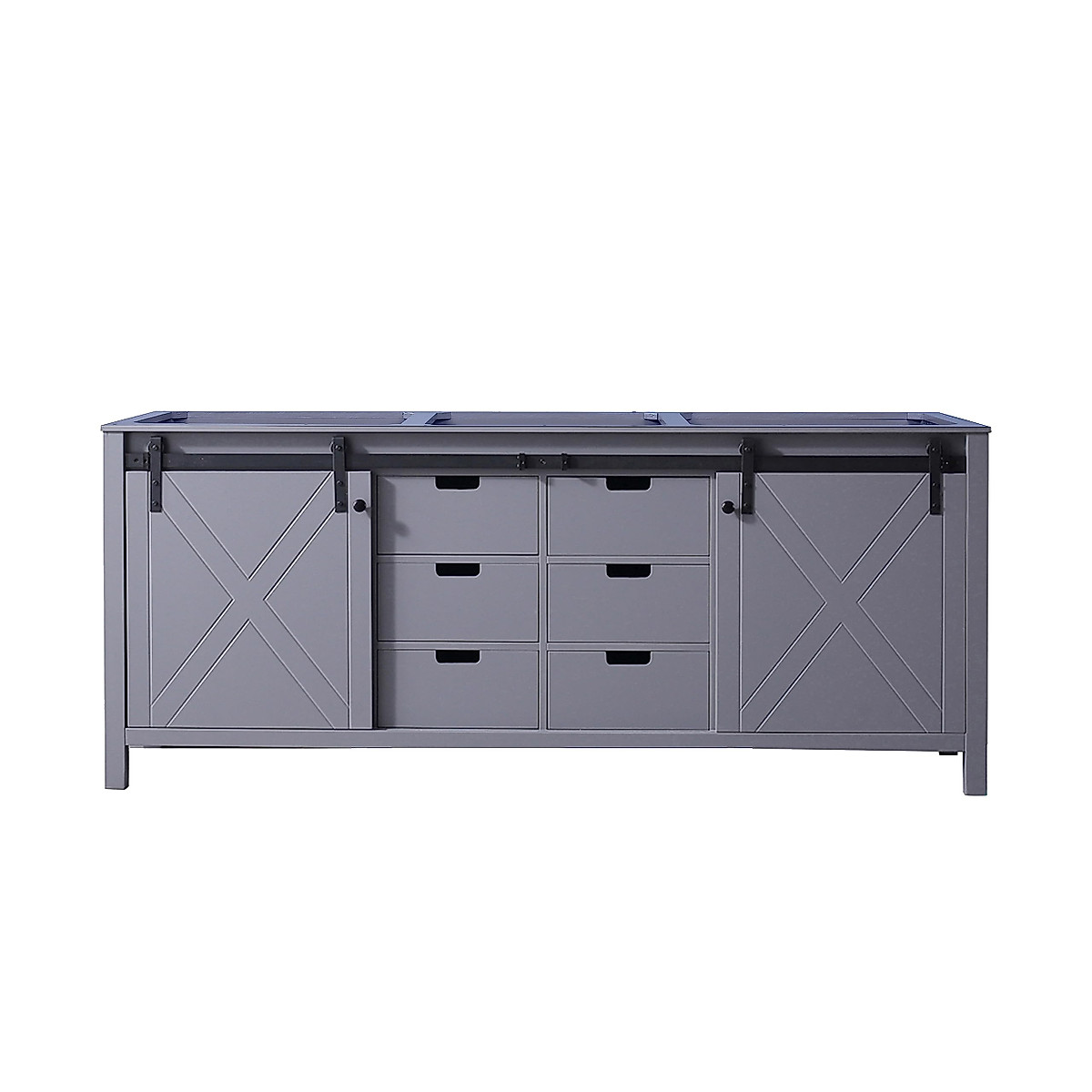 Bell+Modern Ketchum 80 in W x 22 in D Dark Grey Double Bath Vanity