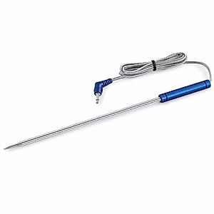 Official ThermoPro Stainless Steel Probe Replacement Stainless Meat Probe for TP25, TP27 (Blue)