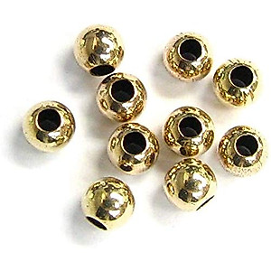 500pc 14K Gold-Filled 3mm Round Large Hole Seamless Spacer Beads