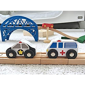 NIMNIK Wooden Cars for Toddlers Bus Engine Emergency Vehicles | Small Cars, Mini Transportation Vehicles | Educational Toy for Early Learning for 3-10 Year Olds