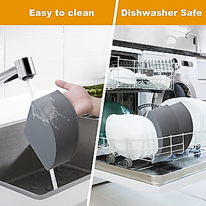Silicone Slow Cooker Liners Fit for Crockpot 6 Quart, 3 In 1 Reusable Crock Pot Liners Divider Insert Portable Handle/BPA Free/Leakproof/Used to Replace Leak-prone Disposable Liners