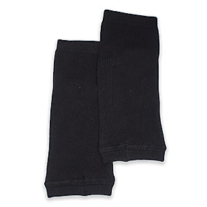 CuteBox Company 1 Pair of Black Soft Comfortable Cotton Toeless Socks for Exercising, Dancing, Pedicures, Yoga, Pilates, or just with Sandals or Flip Flops, Machine Washable