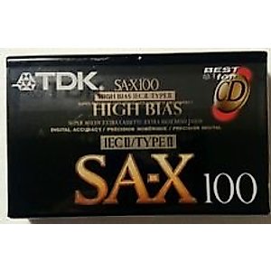 TDK SA-X 100 HIGH BIAS IECII/TYPEII AUDIO CASSETTES 4 PACK (BEST FOR CD)