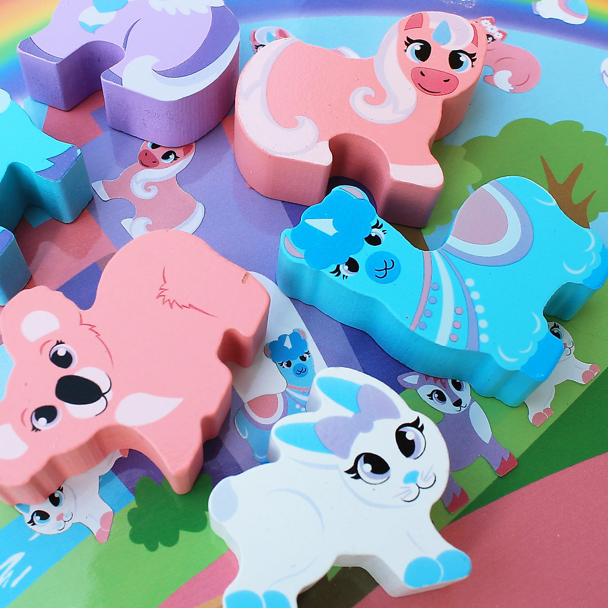 Potty Time Adventures Toddler Potty Training Chart by Lil ADVENTS - 14 Wooden Stacking Blocks / Prizes, Potty Training Advent Game - Behavior Reward Chart, Stickers & Activity Board - Unicorn Friends