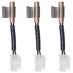 ZATUX 3 Pcs W10383615 Refrigerator Thermistor with Clip Compatible with Whir-lpool Freezers Replaces WPW10383615 AP6020675 PS11753994 EAP11753994 2118226