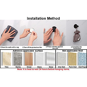 Vanloory Bath Towel Hooks, 6 Pack Self Adhesive Coat Hooks, Sturdy No Drilling Robe Hook, SUS 304 Stainless Steel Heavy Duty Clothes Hanger, Wall Hooks for Bathroom Bedroom Kitchen (2 in, ‎Gold)