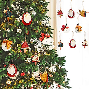 WILLBOND 8 Pieces Christmas Tin Metal Ornaments Tin Dancing Flying Angels Decorations Tin Santa Claus Christmas Ornaments for Holiday Celebrations Themed Party Home Decoration