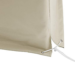 Crosley Furniture Patio Furniture Covers, Waterproof Outdoor Sectional Cover for Half-Moon Sofa, Tan