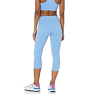 Amazon Essentials Women's Active Sculpt Mid Rise Capri Legging, French Blue, Large