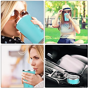 CS COSDDI 12 oz Stainless Steel Vacuum Insulated Tumbler - Coffee Travel Mug Spill Proof with Lid - Coffee Cups for Keep Hot/Ice Coffee,Tea and Beer