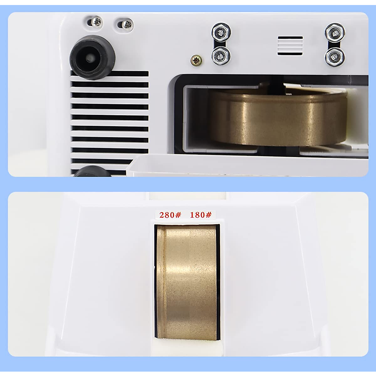 AISITESY Manual Lens Edger Glasses Edger, Manual Lens Edger 3 in 1 Lens Polisher with Removable Sink Jade, Watch Glass Polishing Tool