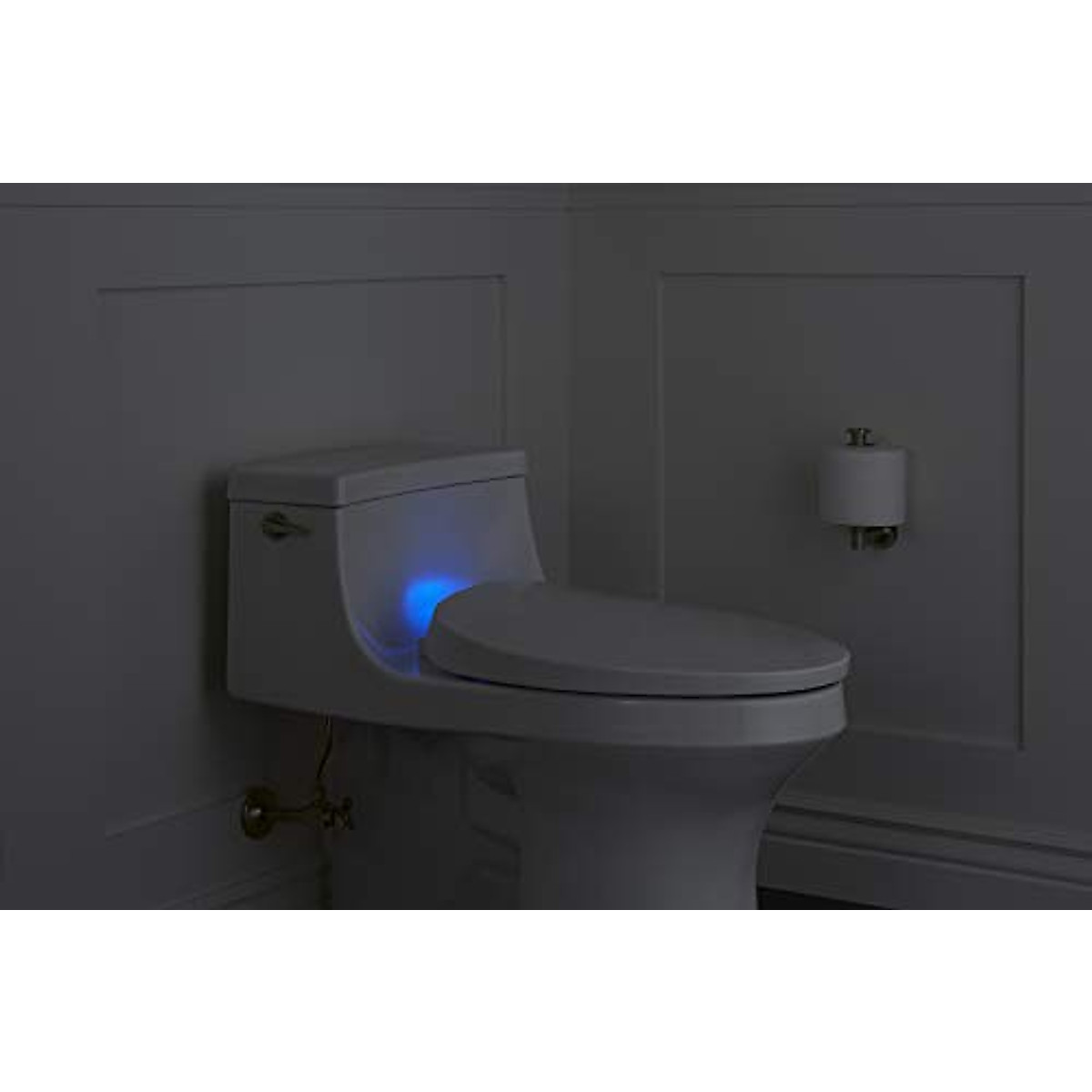 KOHLER 10349-0 PureWarmth Heated Quiet-Close Elongated Toilet Seat, Soft Close Toilet Seat for Standard Toilets, Slow Close, White