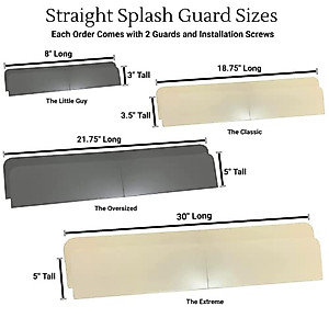 Eagle 1 Rain Gutter Valley Splash Guards, Straight or Bent (2 Per Order) Includes Screws and 1/4" Bit Driver (Classic Bent, Almond)