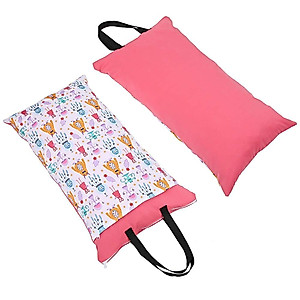 Yosooo Large Hanging Wet/Dry Pail Bag for Cloth Diaper,Inserts,Nappy, Laundry With Two Zippered Waterproof,Reusable(EF207)