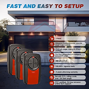 3-Pack of LiftMaster Garage Door Opener Remote (375UT, 375LM, 380UT) with 3-Year Warranty