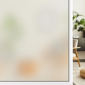 DIFIT Window Privacy Film, Frosted Glass Window Film, Static Cling Window Film, Window Sticker Privacy, Opaque Vinyl Window Film for Glass Door Bathroom Office Living Room (11.8X78.7 inches)