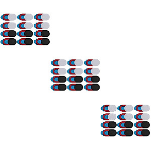 SOLUSTRE 36 Pcs Camera Cover Camera Privacy Protector Camera Privacy Cover Webcam Shield Webcam Slide Blocker Webcam Cover Slide Phone Webcam Cover Webcam Covers Metal White Abs Cover Plate