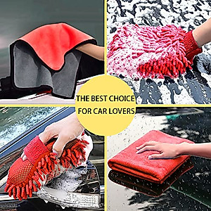 LIANXIN Car Interior Cleaning Kit - Car Cleaning Kit &amp- Car Wash Kit-Car Wash Cleaning Tools Kit with Car Wash Brush Mop and Microfiber Towels