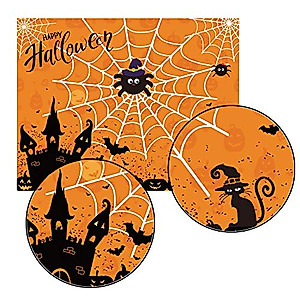 Halloween Party Games Pin The Spider on The Web Game Reusable Pin Game Spider Web Halloween Party Favor Supplies for Kids Girls Boys
