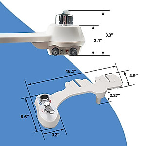 Elcare Bidet AMI910- Hot and Cold Water Bidet Attachment for Toilet - Self Cleaning Dual Nozzles(Frontal & Rear Wash) - Non-Electric Mechanical Bidet Toilet Attachment