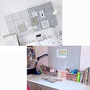 4 Pieces of 3D Wall Stickers, Felt Board Background Wall Display Board, self-Adhesive Cork Board Message Board, Photo Wall