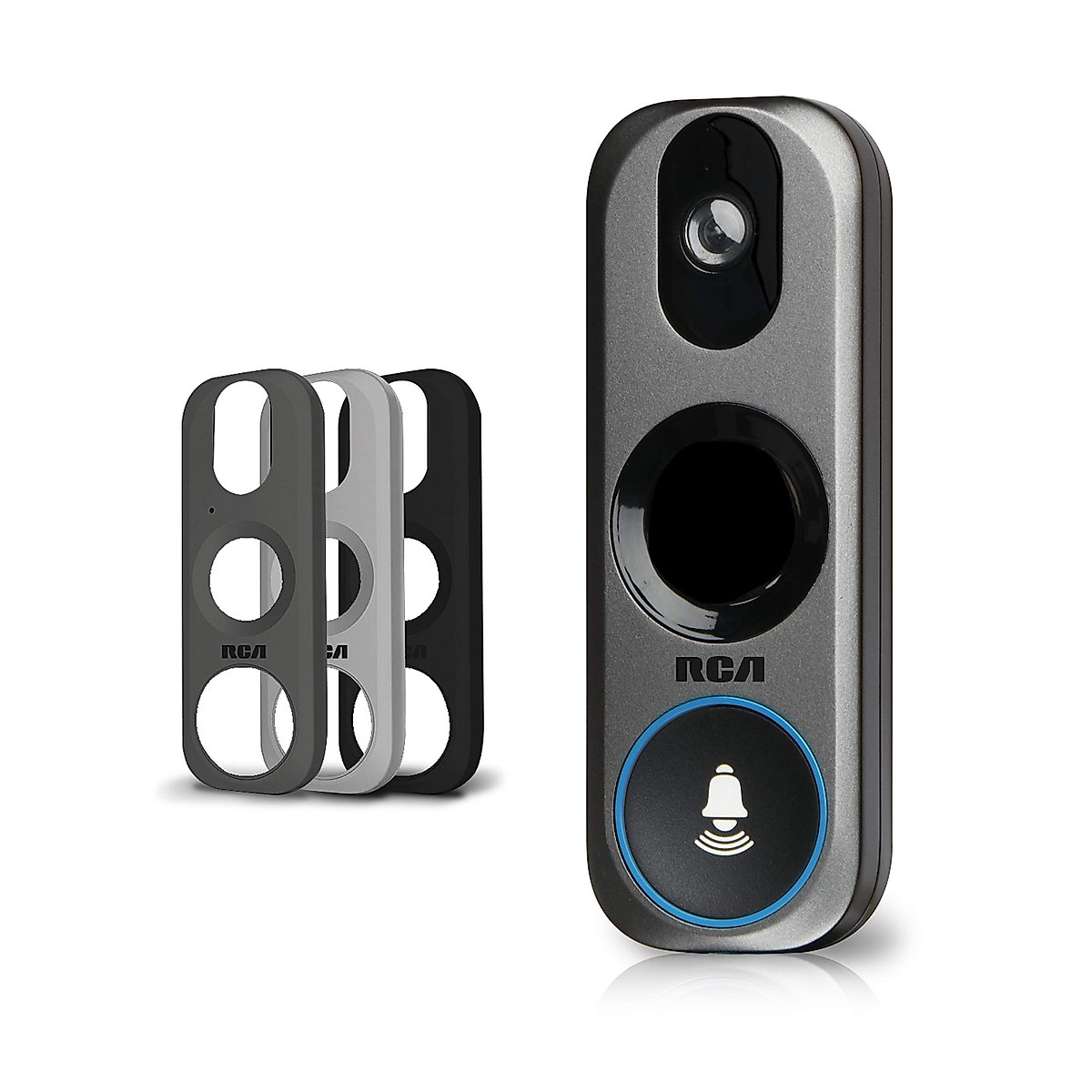 Doorbell Video Ring Security Camera by RCA New and Improved - with Mobile Doorbell Ring, 3MP HD Video, Live Stream, No Recording Storage Fees, Night Vision and Motion Detection