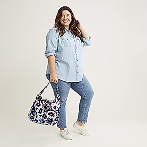 Vera Bradley Women's Cotton Convertible Backpack Shoulder Bag, Morning Shells - Recycled Cotton, One Size