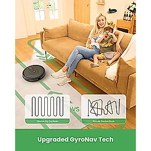 Vactidy T8 Robot Vacuum and Mop Combo, WiFi/App/Alexa/Siri Control, Robotic Vacuum Cleaner with Gyro Navigation, Self-Charging, Slim, Good for Hard Floor, Pet Hair, Carpet