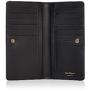 Salvatore Ferragamo 22D779 Women's Long Wallet, StampaGiardino/Nero [Parallel Import]