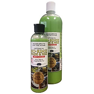 Optimum No Rinse Wash & Wax - 8 oz. Bottle, Exterior Car Cleaner Wax, Optimum Rinseless Car Wash System, Pro Car Care Products, Car Wash with Wax