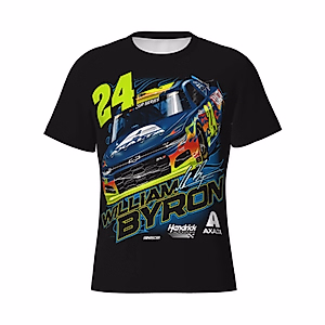 William Byron 24 Men's T-Shirt Crewneck T-Shirt Tight Sport Short Sleeve Classic Printing Performance